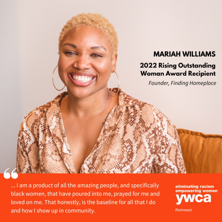 Meet Mariah Williams, 2022 ROWA winner - YWCA of Richmond