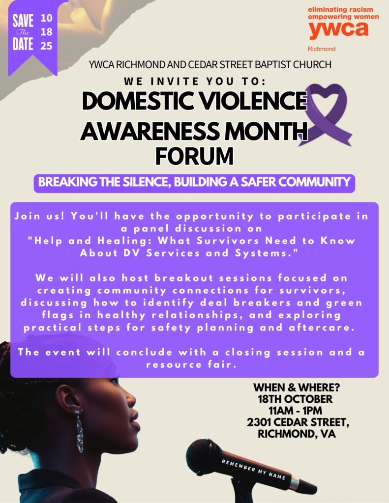 Remember My Name: Community Memorial and Gathering - YWCA of Richmond